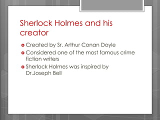Sherlock holmes | PPT