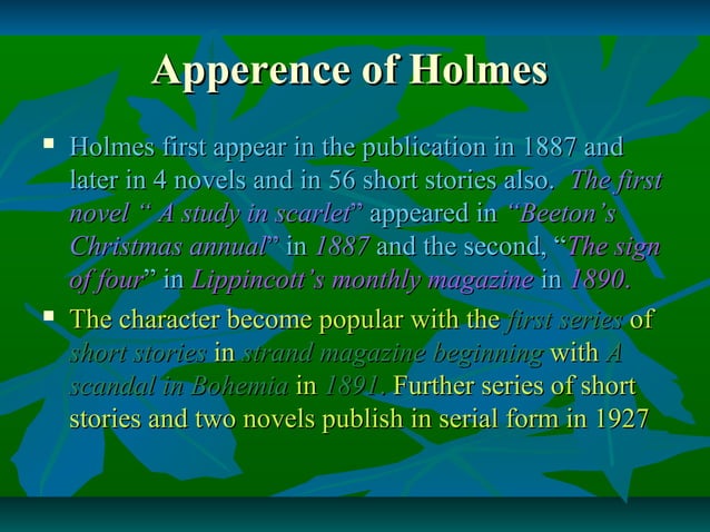 Sherlock holmes | PPT