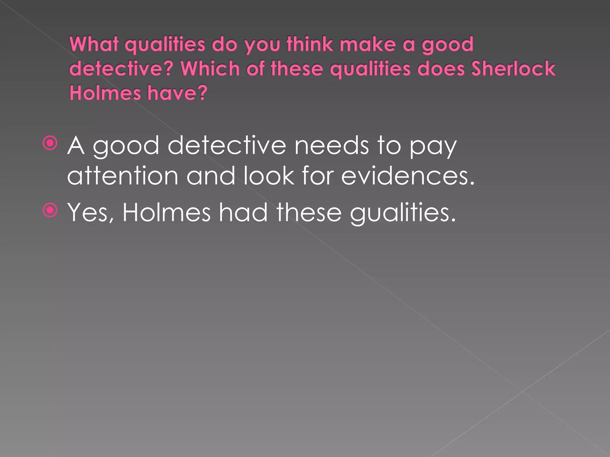 Sherlock holmes 3 | PPT
