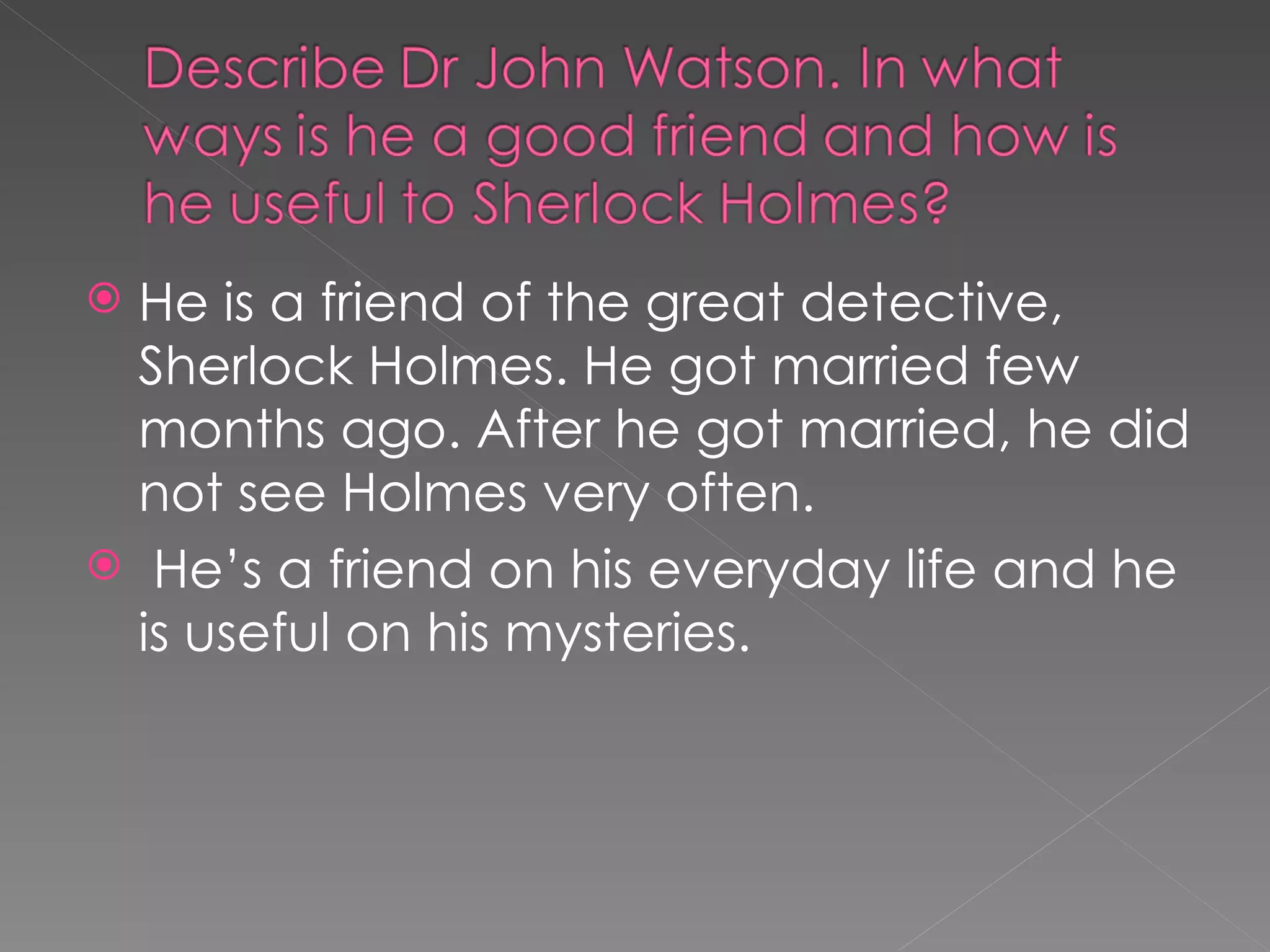 Sherlock holmes 3 | PPT