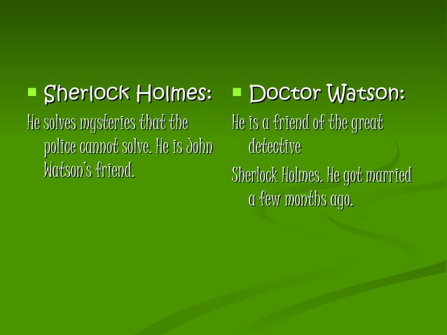 Sherlock holmes 3 | PPT
