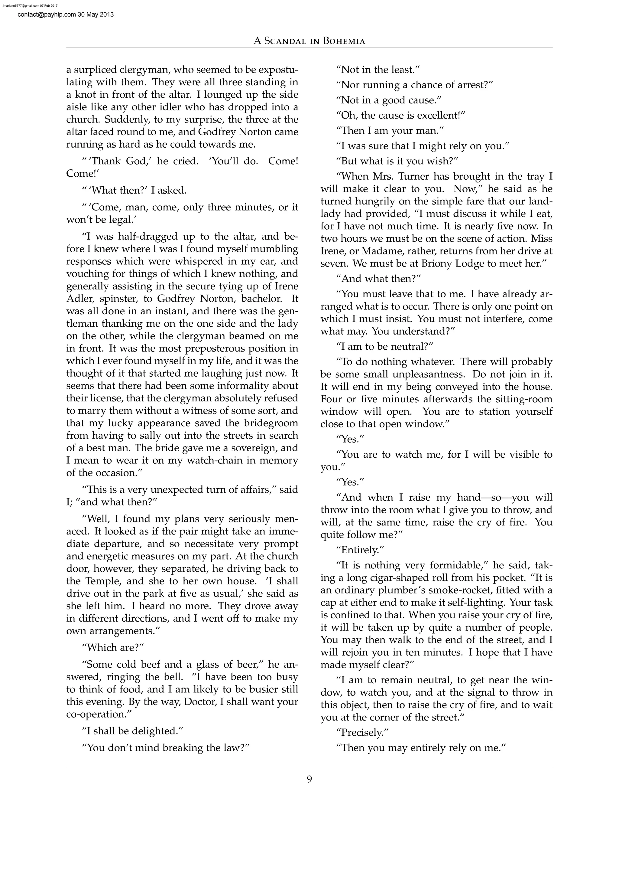 Sherlock holmes a_scandal_in_bohemia (2) | PDF | Romance | Genres