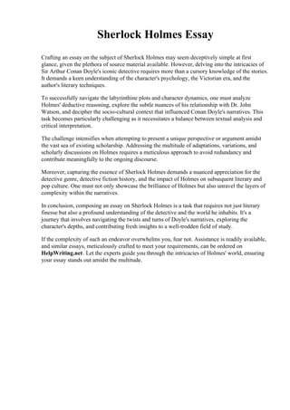 Sherlock Holmes Essay.pdf