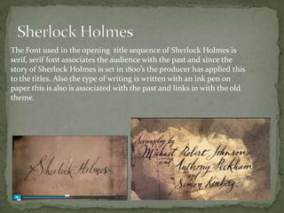 Sherlock holmes opening | PPTX