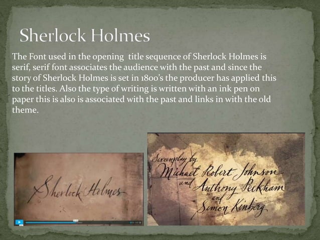 Sherlock holmes opening | PPTX