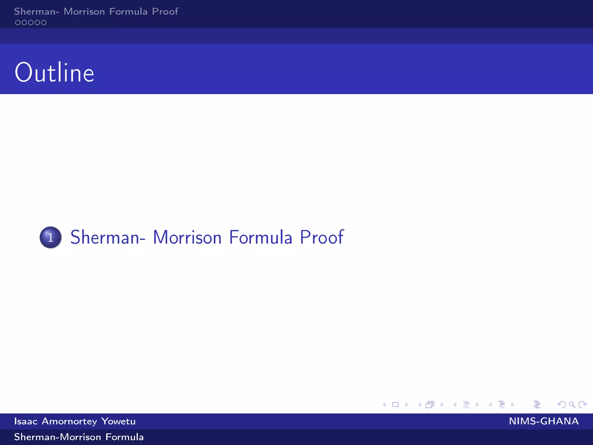 Sherman-Morrison Formula Proof | PDF