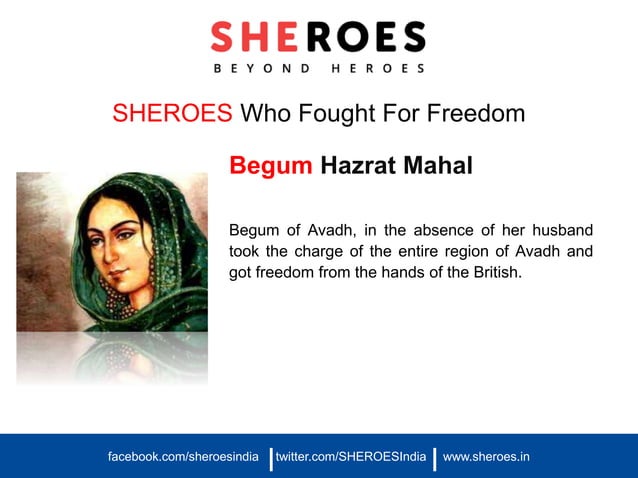 Sheroes who fought for freedom | PPTX | Hinduism | Religion & Spirituality