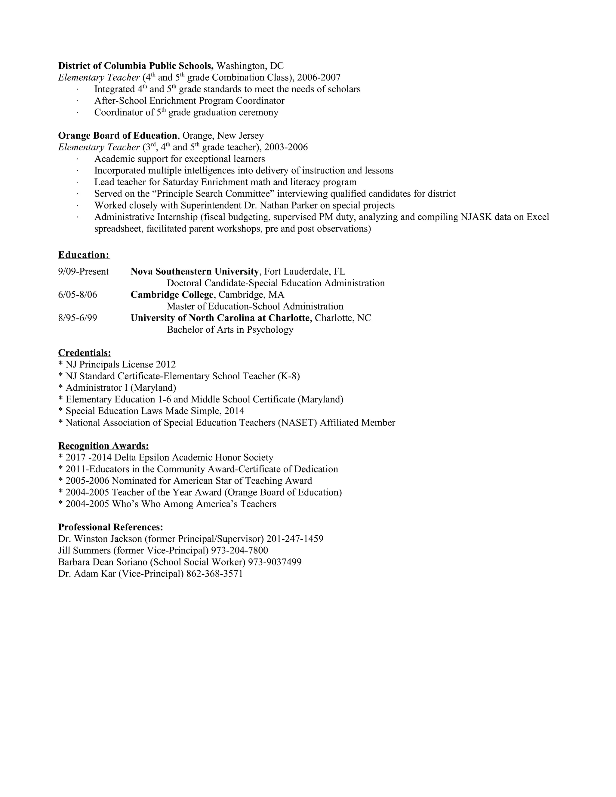 Sheron's resume | DOC