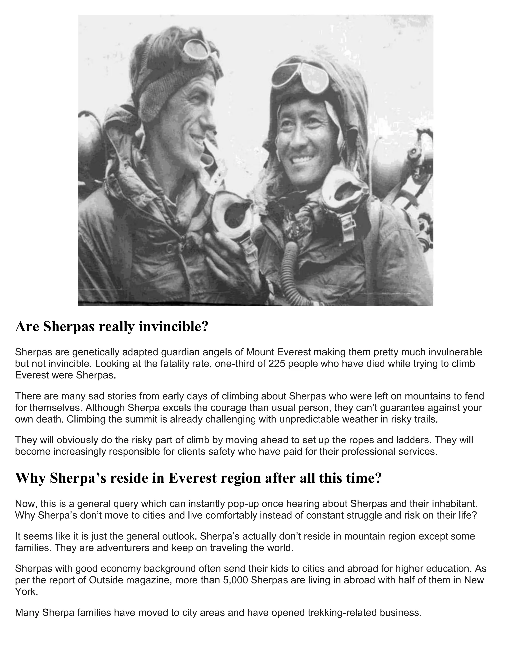 Sherpa: The Himalayan People | DOCX