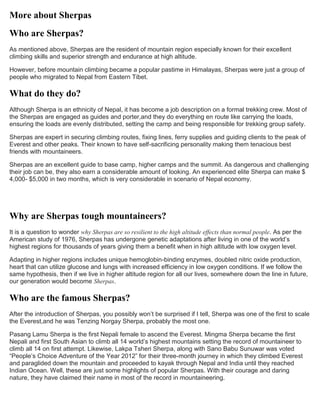 Sherpa: The Himalayan People | DOCX