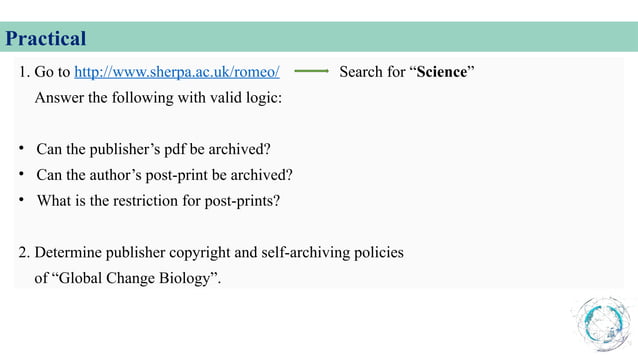 SHERPA-RoMEOOpenAccessDatabasePresentation.pptx | Desktop Publishing ...