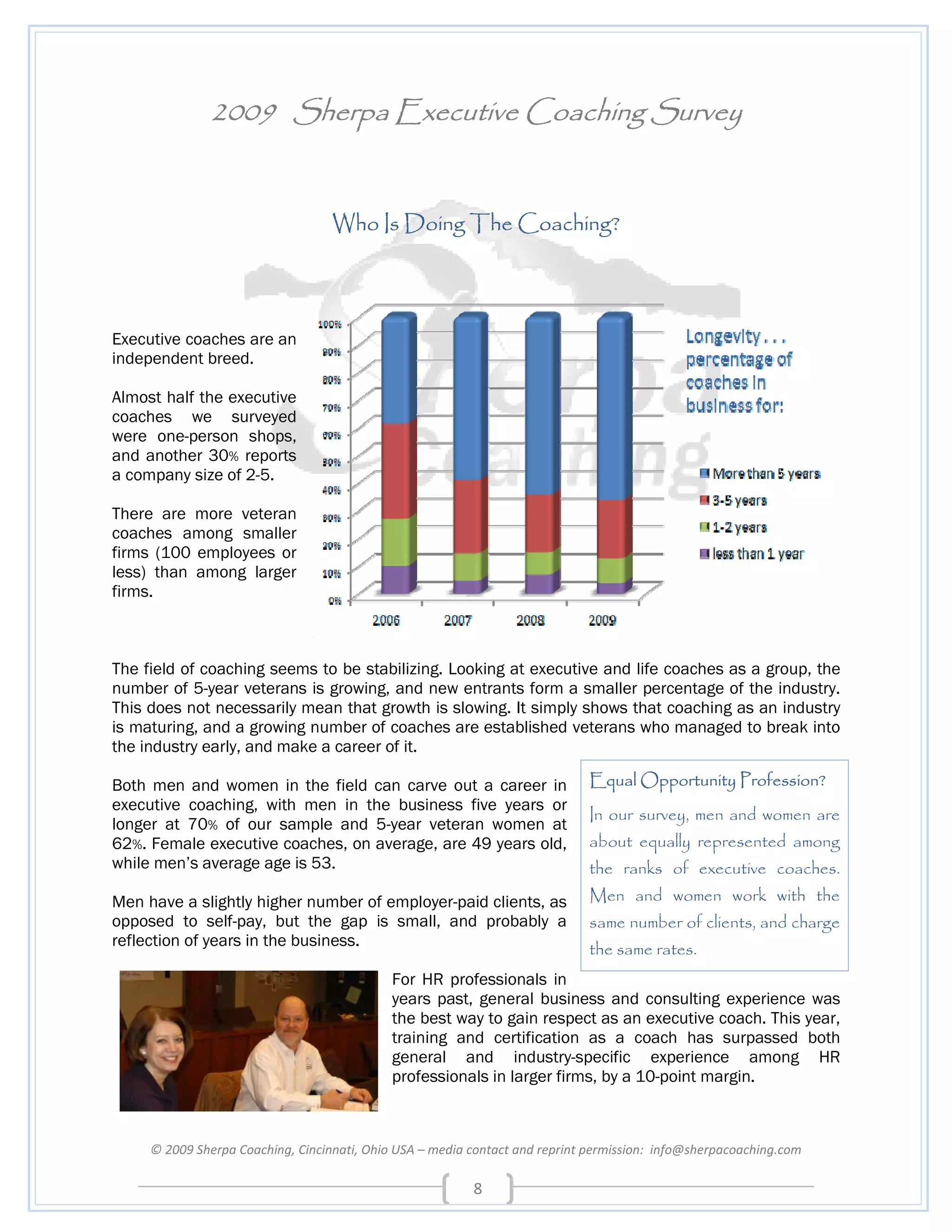 Sherpa Executive Coaching Survey2009 | PDF