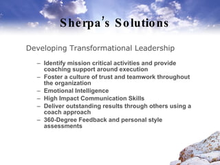 Sherpa Higher Performance An Introduction | PPT