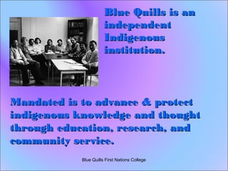 Leadership and Management Program, Blue Quills First Nations College | PPT