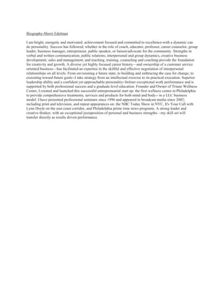 Sherri edelman biography revised | PDF