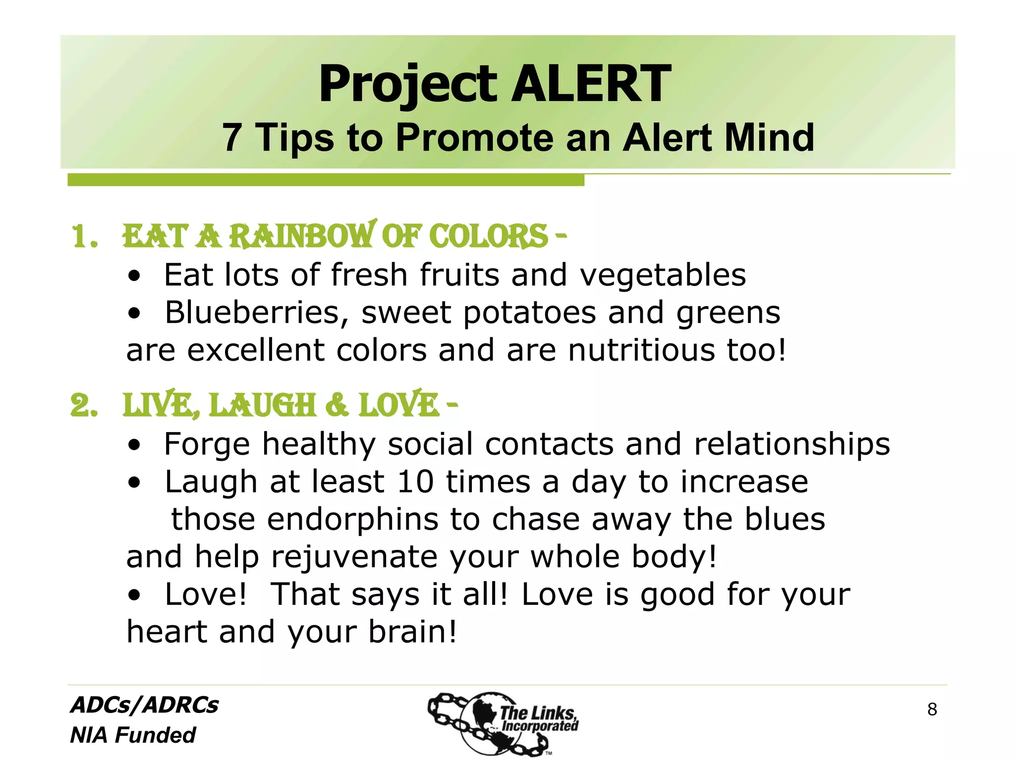Project Alert 7 Tips | PPT