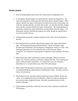 Sample Website Usability Analysis | DOC | Internet for Beginners | Internet