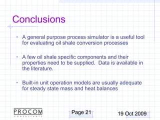 Sherritt(2009)Advances In Steady State Process Modeling Of Oil Shale ...