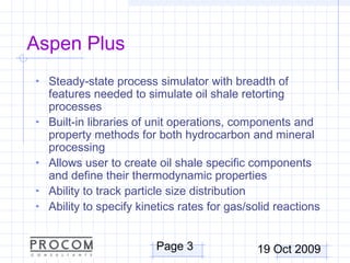Sherritt(2009)Advances In Steady State Process Modeling Of Oil Shale ...