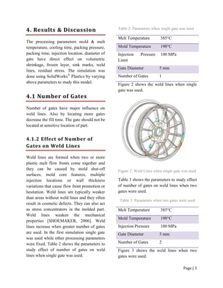 Injection Molding Simulation Analysis of Car Rim Using SolidWorks ...