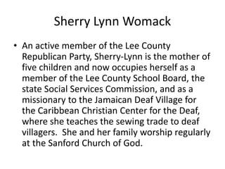 Sherry Lynn Womack, Sherry Womack | PPTX