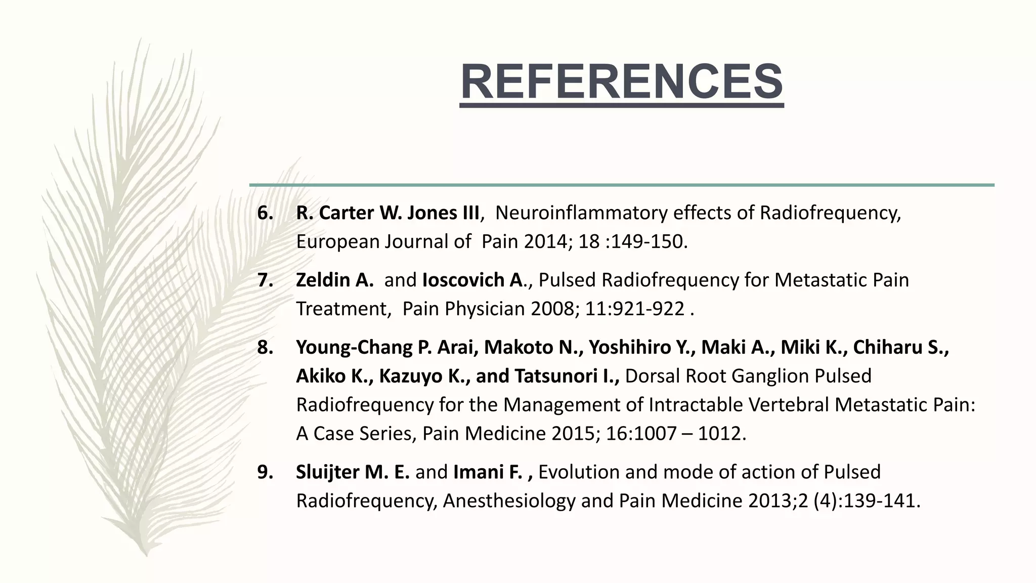 Comparison between Dorsal Root Ganglion Thermal Radiofrequency versus ...