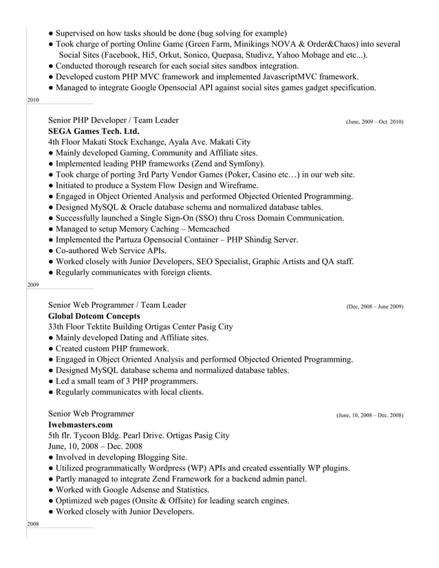 Resume | PDF | Web Development | Internet