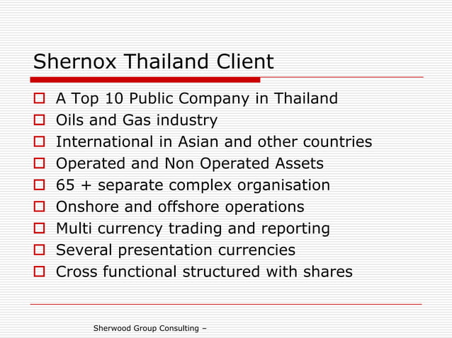 Sherwood Group Consulting: PM Executive Presentation | PPT