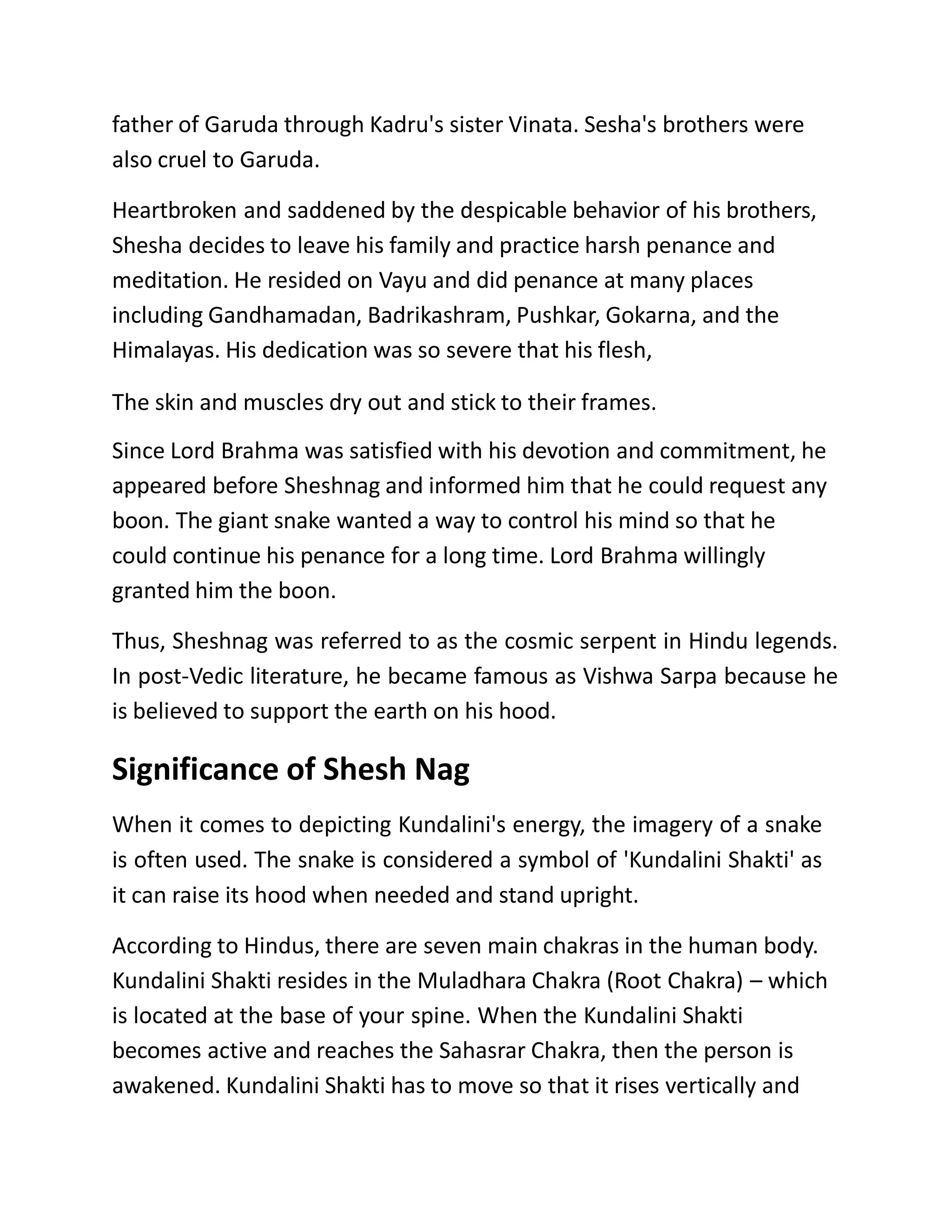 Sheshnag: Story, method of worship, importance, and Sheshnag | PPTX