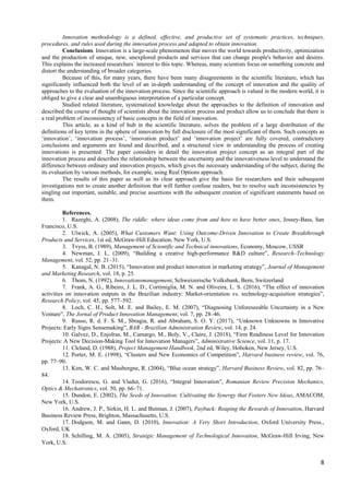 UNDERSTANDING INNOVATION: PROCESS, PROJECT AND PRODUCT-CENTRIC VIEWS | PDF