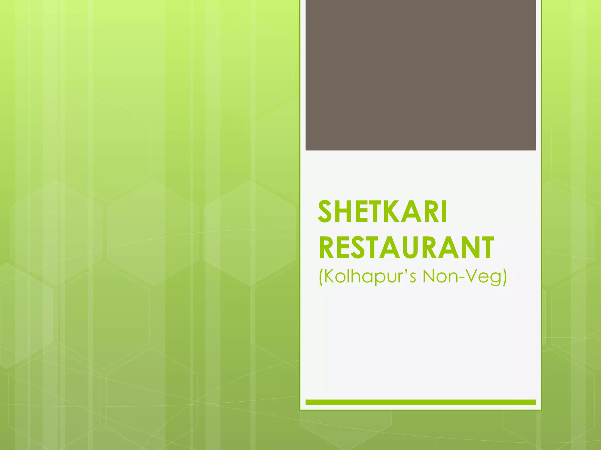 Shetkari restaurant | PPTX