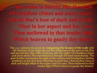 She walks in beauty | PPTX