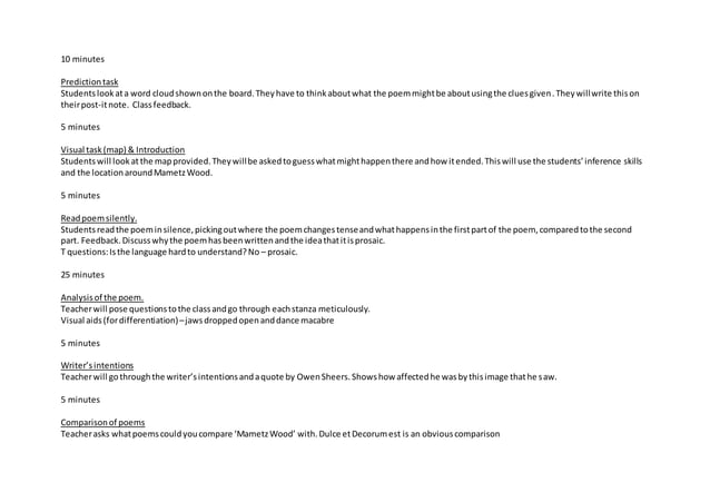 She Walks in Beauty Lesson plan | DOCX