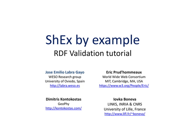 ShEx by Example | PPT