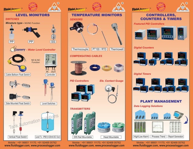 Level, Temperature & Control instruments | PDF