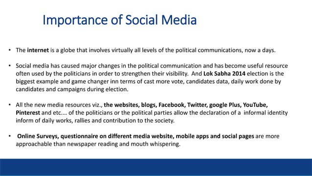 Social Media in political campaign case-study | PPTX | Social ...