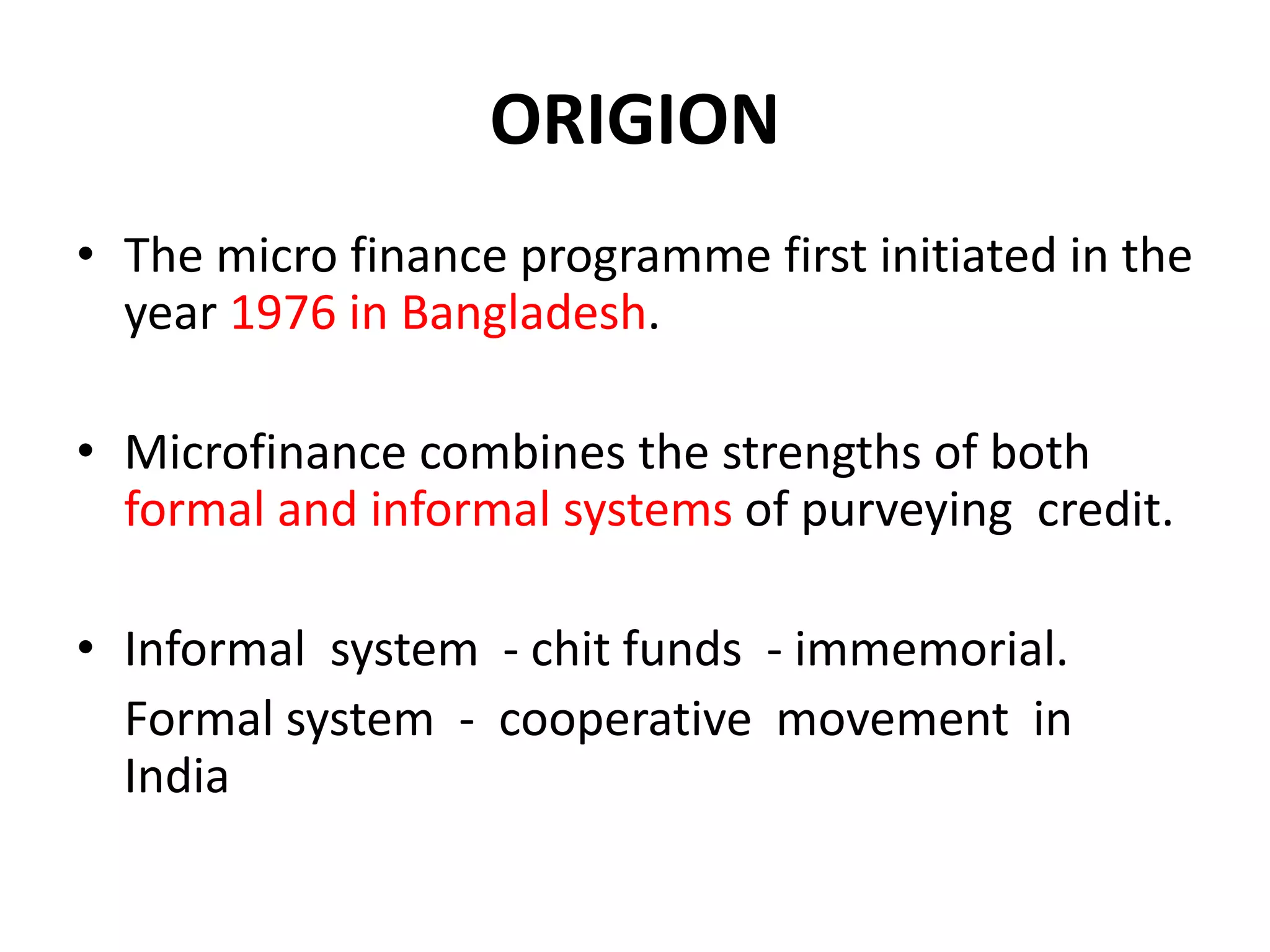 Micro Finance Institutions | PPTX