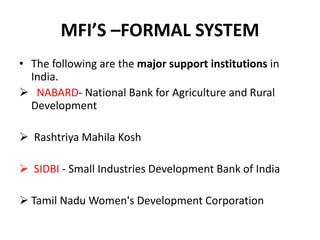 Micro Finance Institutions | PPTX
