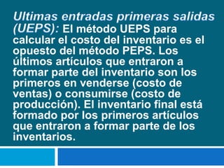 Valuacion de Inventarios. | PPTX