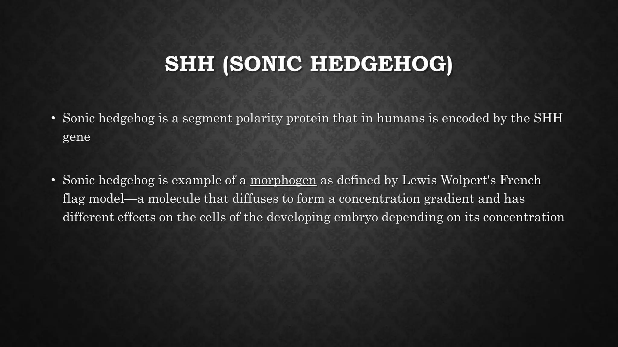 Shh signaling pathway | PPTX
