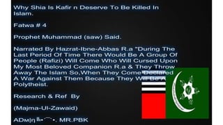 Shia are kafir by shia infallible imams fatwa part 1 | PPTX