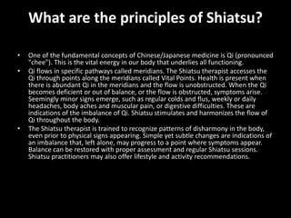 Shiatsu Massage Therapy and benefits | PPT