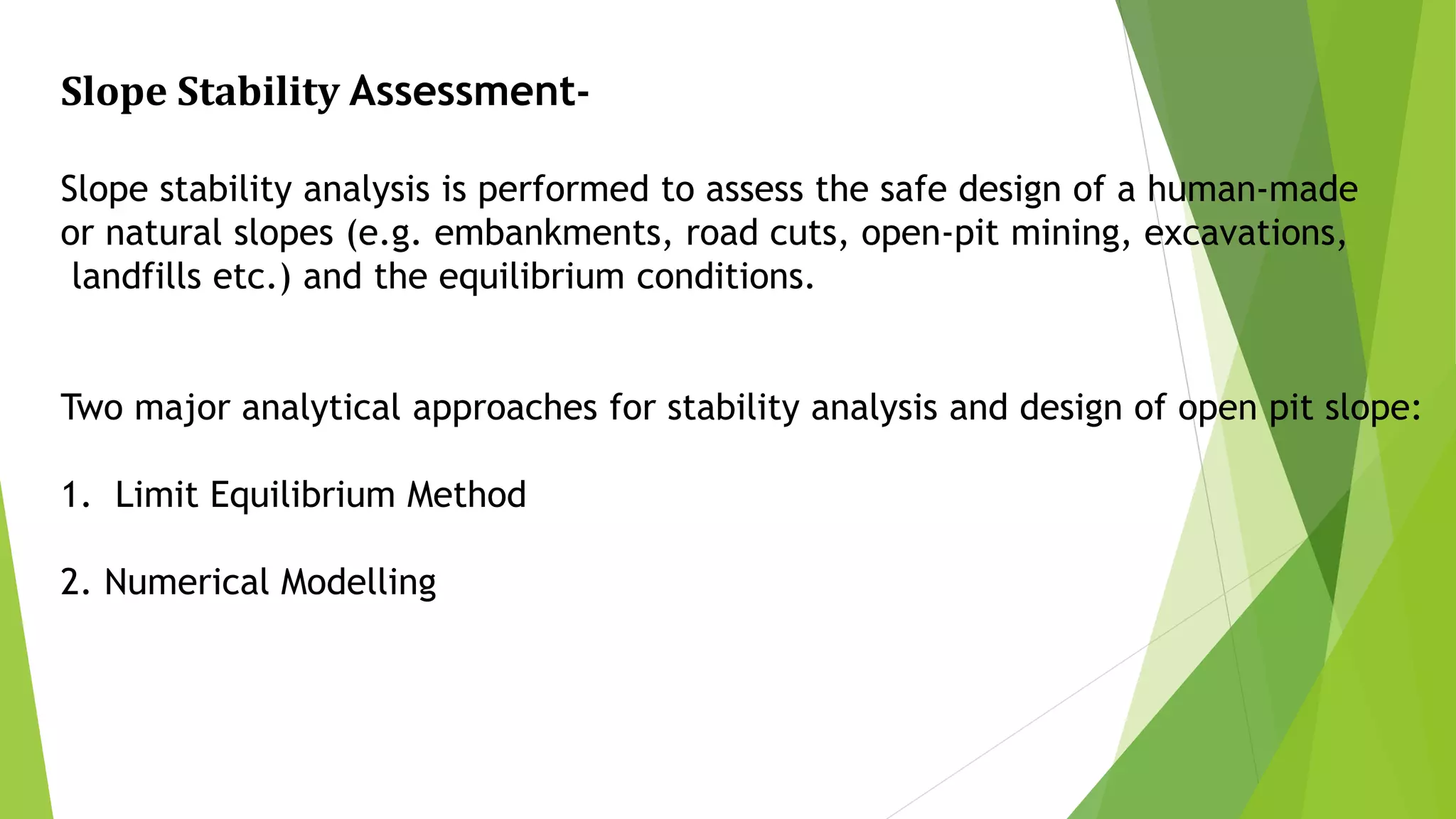 SLOPE STABILITY AND FAILURE | PPTX