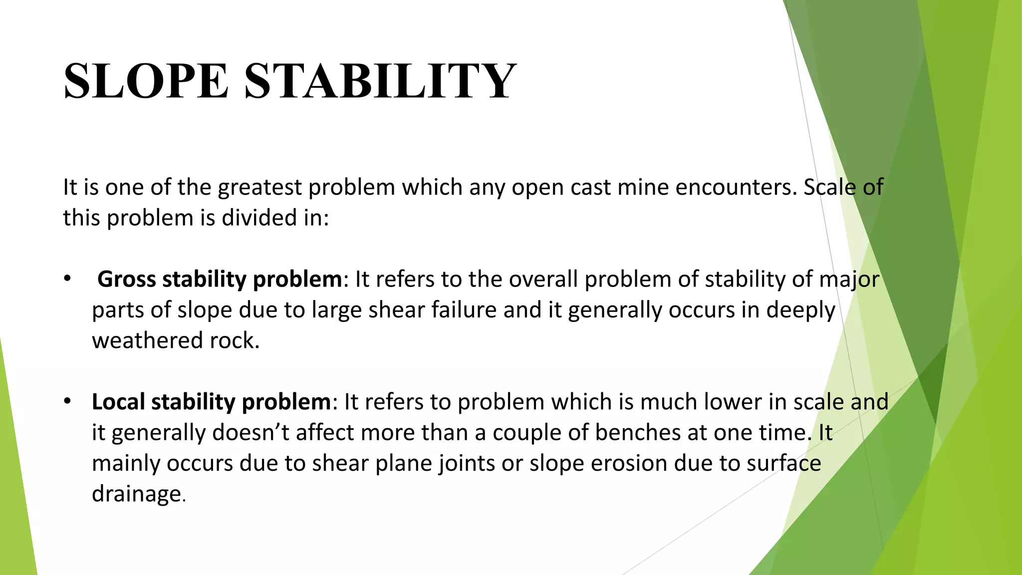 SLOPE STABILITY AND FAILURE | PPTX
