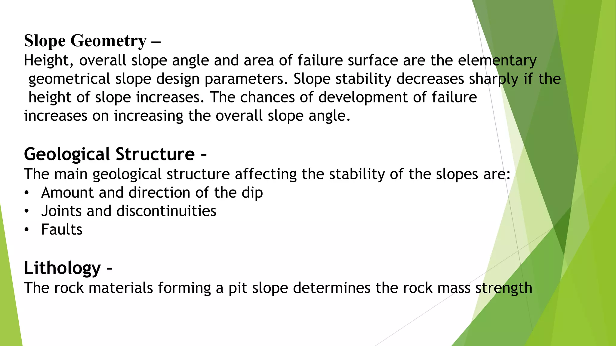 SLOPE STABILITY AND FAILURE | PPTX