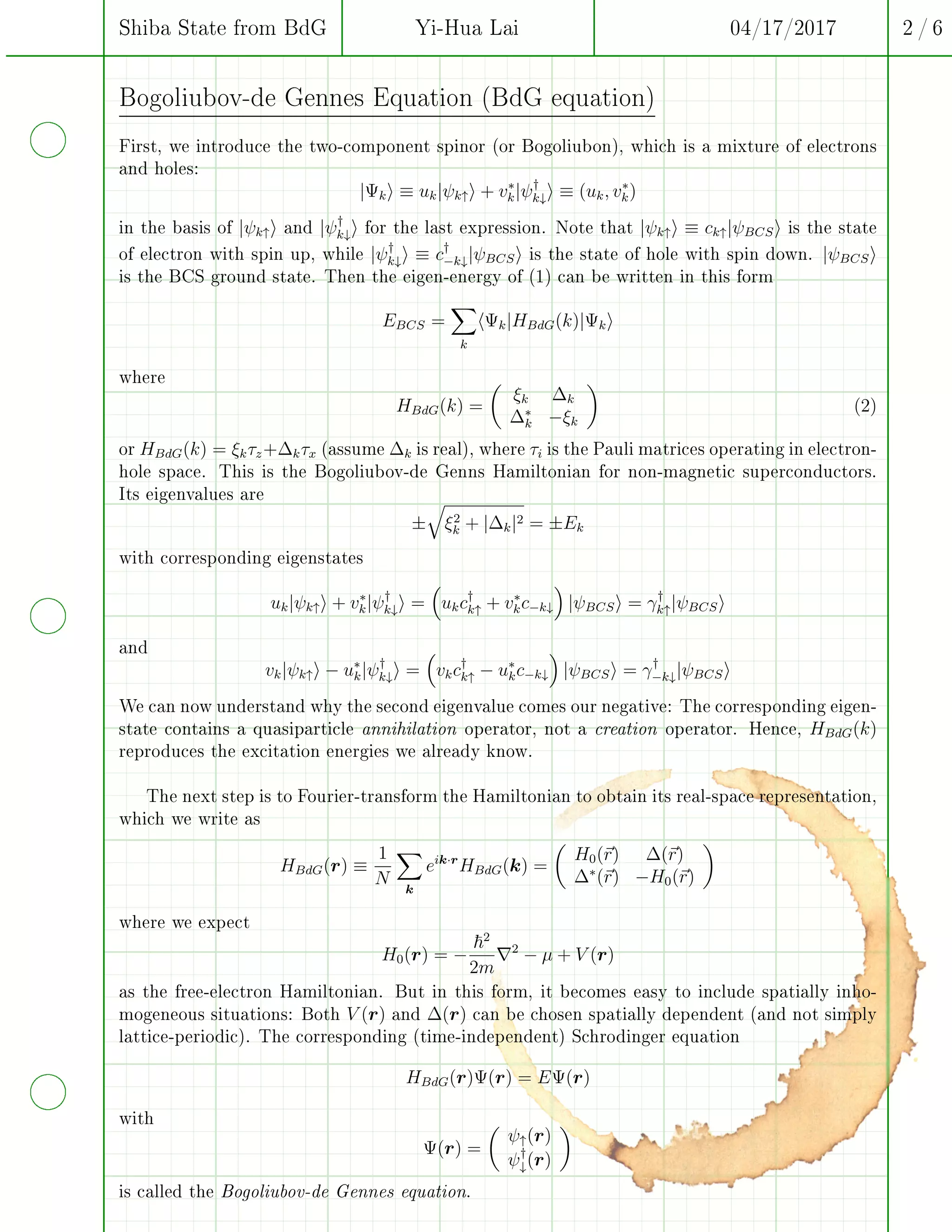 Shiba states from BdG | PDF