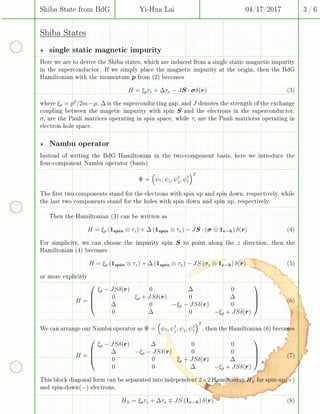 Shiba states from BdG | PDF