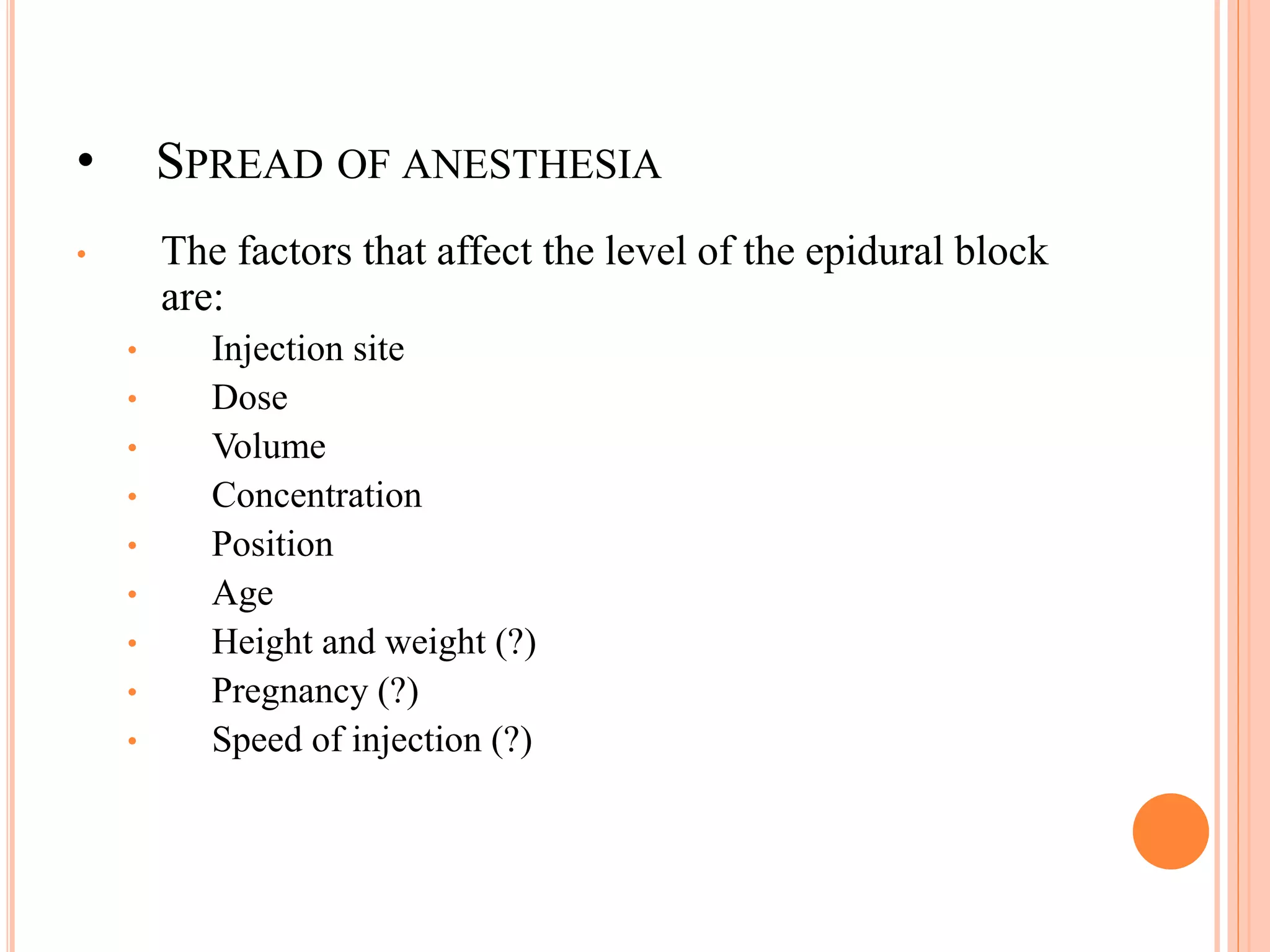 epidural anesthesia | PPTX