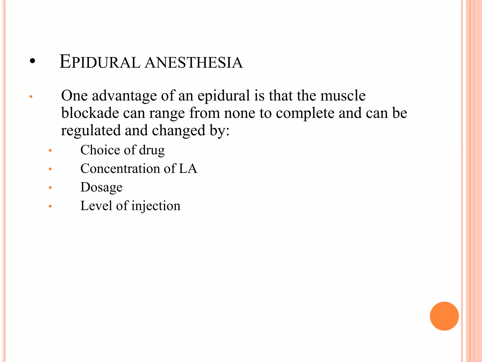 epidural anesthesia | PPTX
