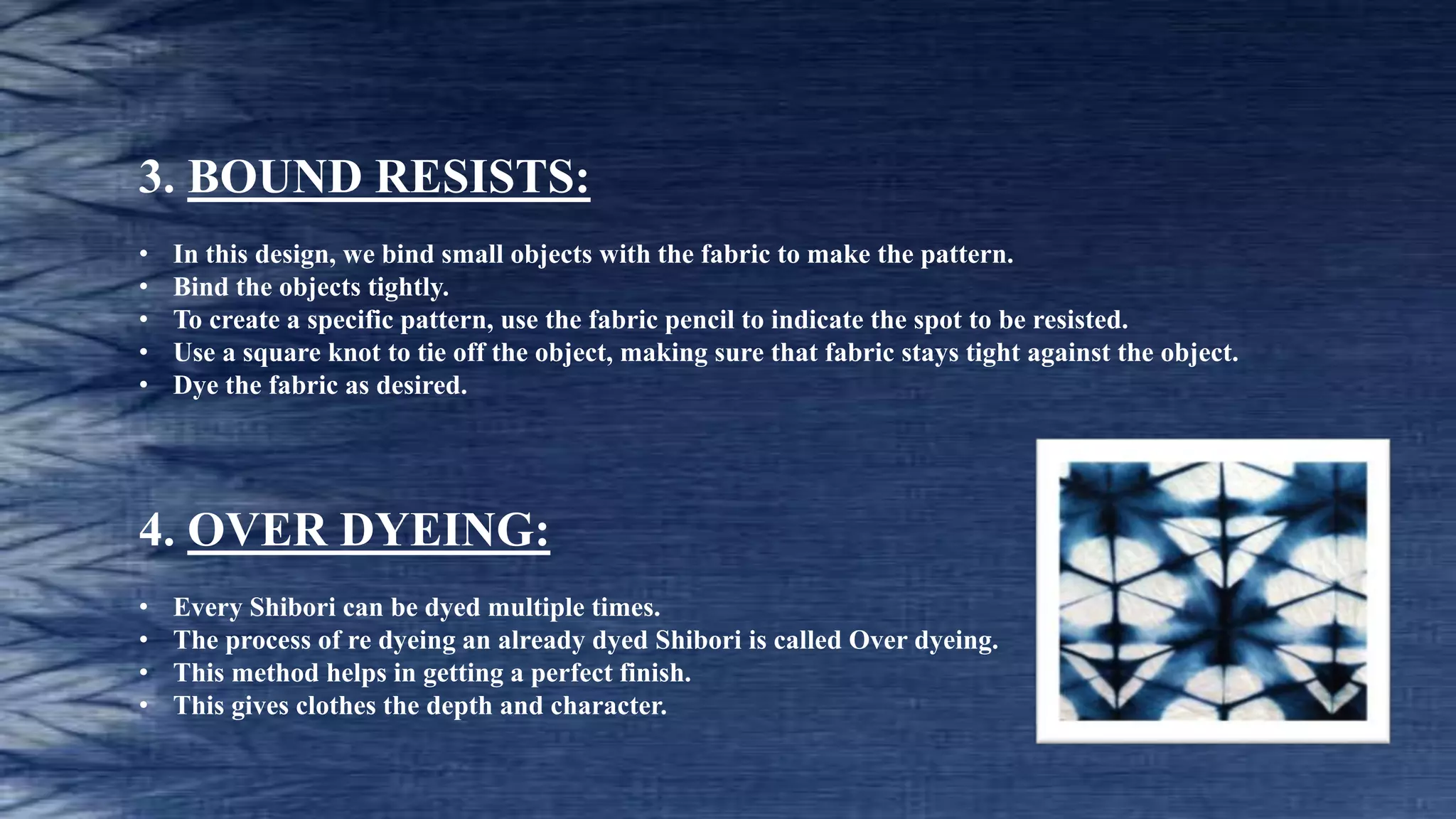 Shibori: Introduction and techniques | PPTX